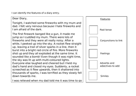 KS2 differentiated writing a diary entry WAGOLL editable with features ...