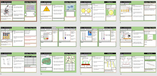 AQA Biology required practicals (ALL) Revision activities | Teaching ...
