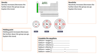 Group 1, 7 and 0 revision task | Teaching Resources