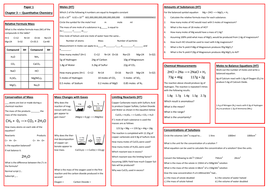 Quantitative Chemistry Revision Placemat | Teaching Resources