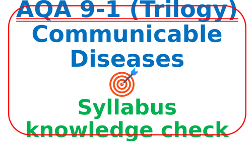Aqa 9 1 Trilogy Biology Communicable Diseases Syllabus Knowledge