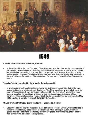 Timeline & Market Place Activity: Stuart Britain 1603 - 1714 | Teaching ...