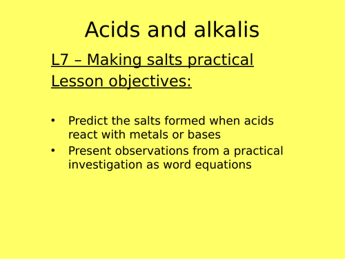 Acid and Alkalis Activate scheme of work ( 7 lessons) | Teaching Resources