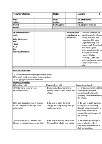 Film Music SOW, Lesson plans, Resources | Teaching Resources