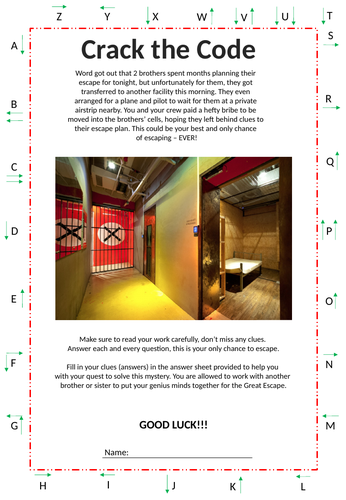 Crack the Code / Escape Room | Teaching Resources