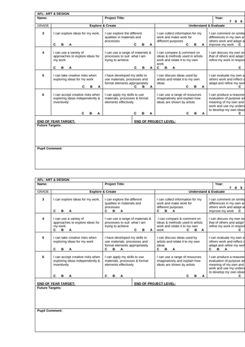Art & Design AFL Bundle - Easy AFL Marking tools! | Teaching Resources