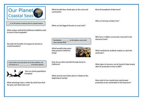 Our Planet - Shallow Sea | Teaching Resources