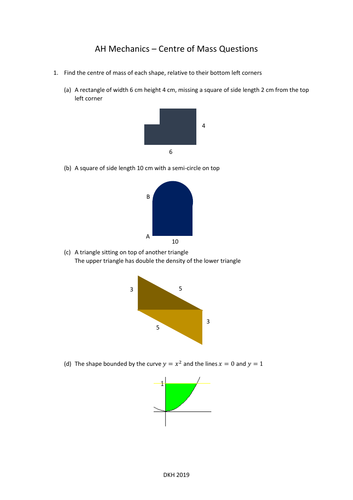AH Mechanics - Practice Questions | Teaching Resources
