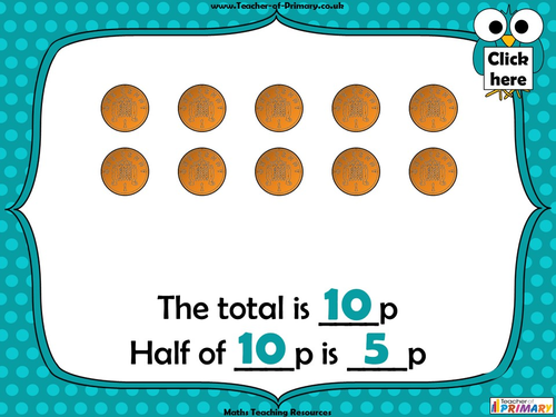 Finding Half of a Quantity - Year 1 | Teaching Resources