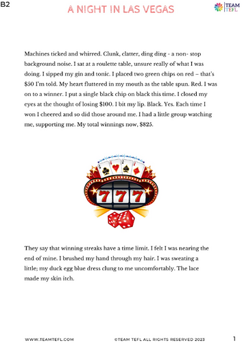 Narrative Tenses ESL TEFL Lesson Plan Worksheet B2 | Teaching Resources