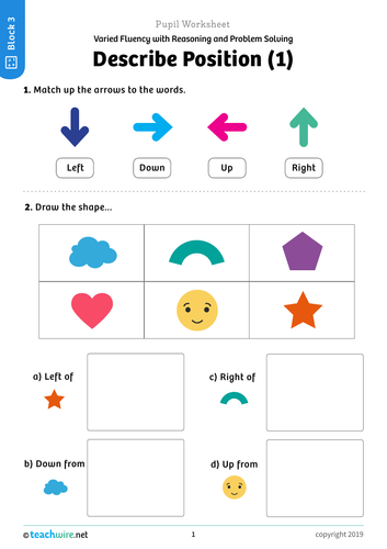 Y1 Summer Term – Block 3: Geometry: Position & Direction – Describe ...