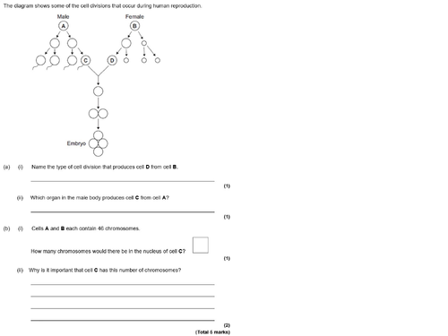 9-1 AQA GCSE Biology - U6 L1 Reproduction and Gamete Formation ...