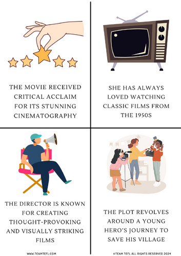 Film ESL TEFL Lesson Plan Worksheet B2 Upper Intermediate | Teaching ...