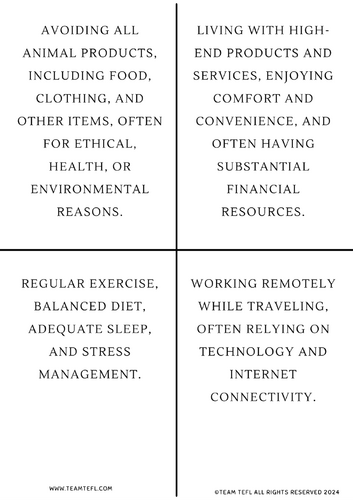 Lifestyle ESL TEFL Lesson Plan Worksheet B2 Upper Intermediate ...