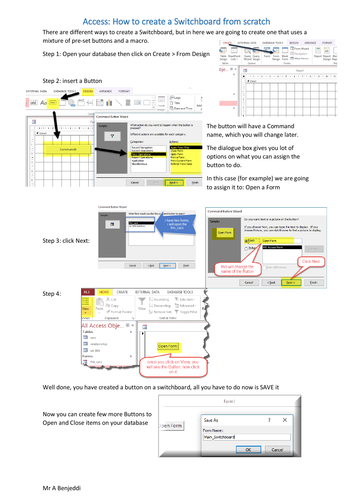 Database Help Sheets | Teaching Resources