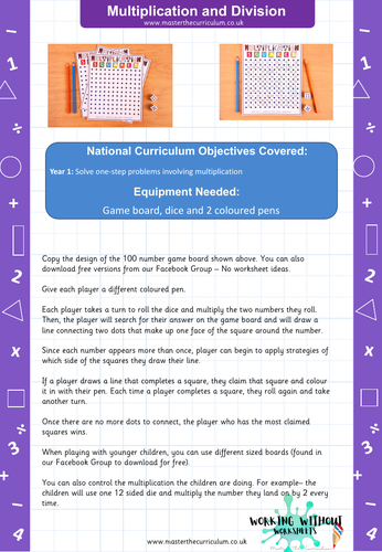 Year 1 - Multiplication and Division Differentiated Worksheets - Block ...