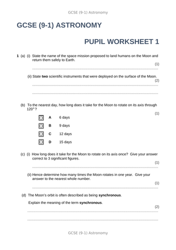 EDEXCEL GCSE ASTRONOMY (9-1): FULL CHAPTER SLIDES (TOPICS 1-16 ...