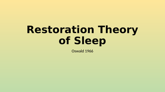 Sleep and dreams topic for Scottish Higher Psychology | Teaching Resources