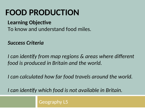 KS2 Geography Locations of food produce | Teaching Resources