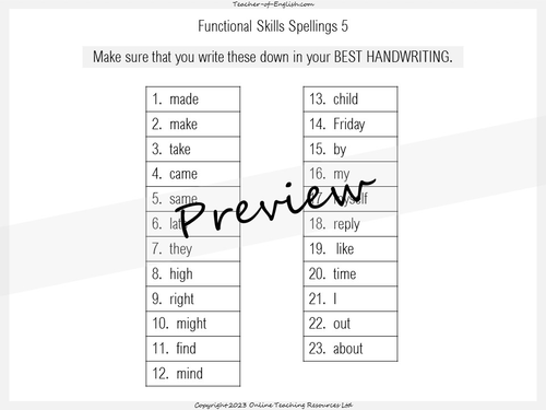 Functional Skills English - Entry Level 1 | Teaching Resources