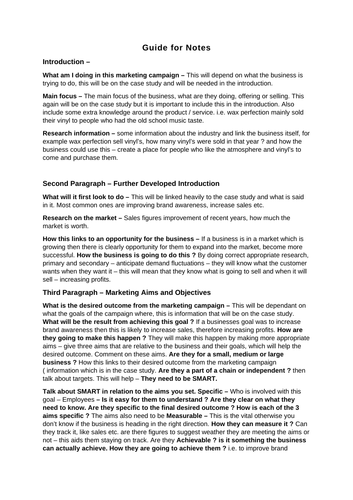 Unit 2 developing a marketing campaign everything about what to include ...