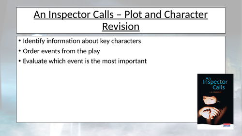 An Inspector Calls Revision Lessons | Teaching Resources