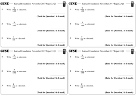 Converting Fractions to Decimals - Foundation GCSE Questions | Teaching ...