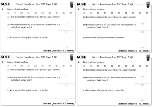 Prime Numbers Factors And Multiples Foundation Gcse Questions