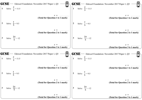 Solving Linear Rational Equations Foundation And Higher Gcse Questions