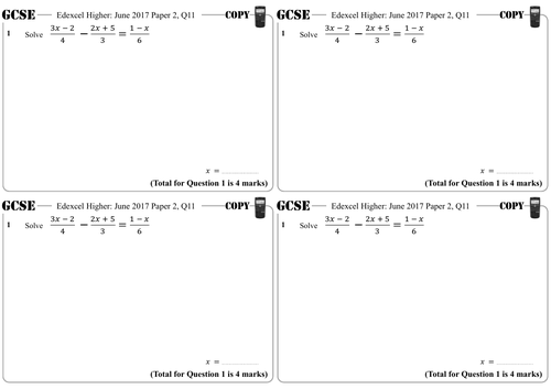 Solving Linear Rational Equations Foundation And Higher Gcse Questions