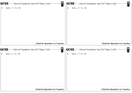 Solving Quadratic Equations - Foundation & Higher GCSE Questions ...