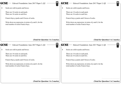 Forming Linear Equations Foundation Gcse Questions Teaching Resources