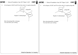 Angles in Regular Polygons - Foundation & Higher GCSE Questions ...