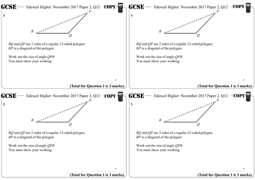 Angles In Regular Polygons Foundation And Higher Gcse Questions