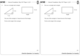 Area of a Triangle - Foundation & Higher GCSE Questions | Teaching ...