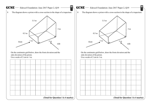 Plans & Elevations - Foundation & Higher GCSE Questions | Teaching ... Plans & Elevations - Foundation & Higher GCSE Questions | Teaching ...