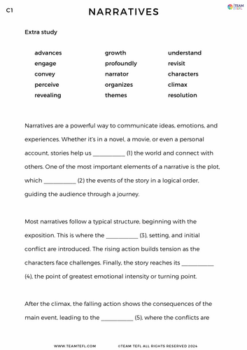 Narrative Tenses ESL TEFL Lesson Plan Worksheet C1 Advanced | Teaching ...