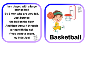 Sport rhyming riddles. | Teaching Resources