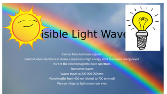GCSE AQA Physics 9-1 Visible Light and Colour | Teaching Resources