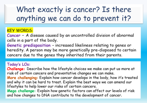 Cancer Awareness PSHE | Teaching Resources