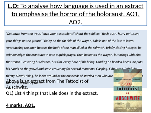 The Tattooist of Auschwitz -To analyse how language is used to ...