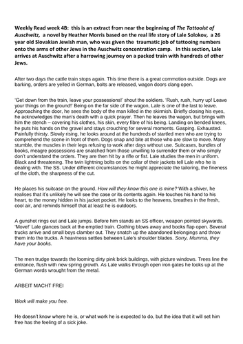 The Tattooist of Auschwitz -To analyse how language is used to ...