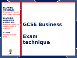 Edexcel GCSE Business exam technique | Teaching Resources