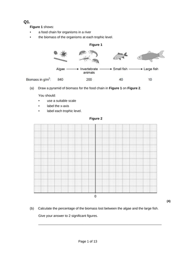9-1 AQA GCSE Biology - U7 L11 (T) Trophic Levels and Pyramids of ...