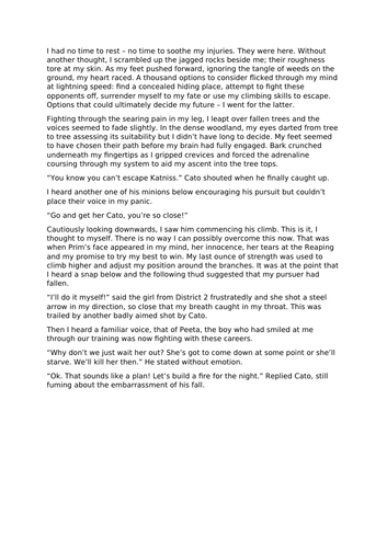 Model writing of Hunger Games | Teaching Resources