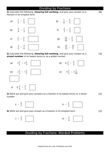 Multiplying & Dividing Fractions Lessons | Teaching Resources