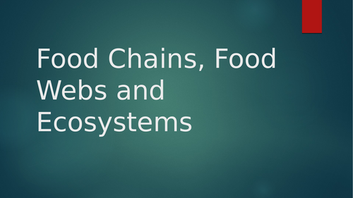 Activate 2/ GCSE Food Chains Food Webs and Ecosystems Revision ...