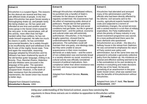 AQA A-Level Tsarist & Communist Russia Lesson 97 (Exam Technique ...