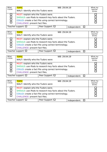 Tudor Fact File | Teaching Resources