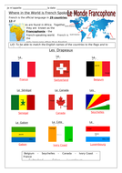 French - Le Monde Francophone - Worksheets by labellaroma | Teaching ...